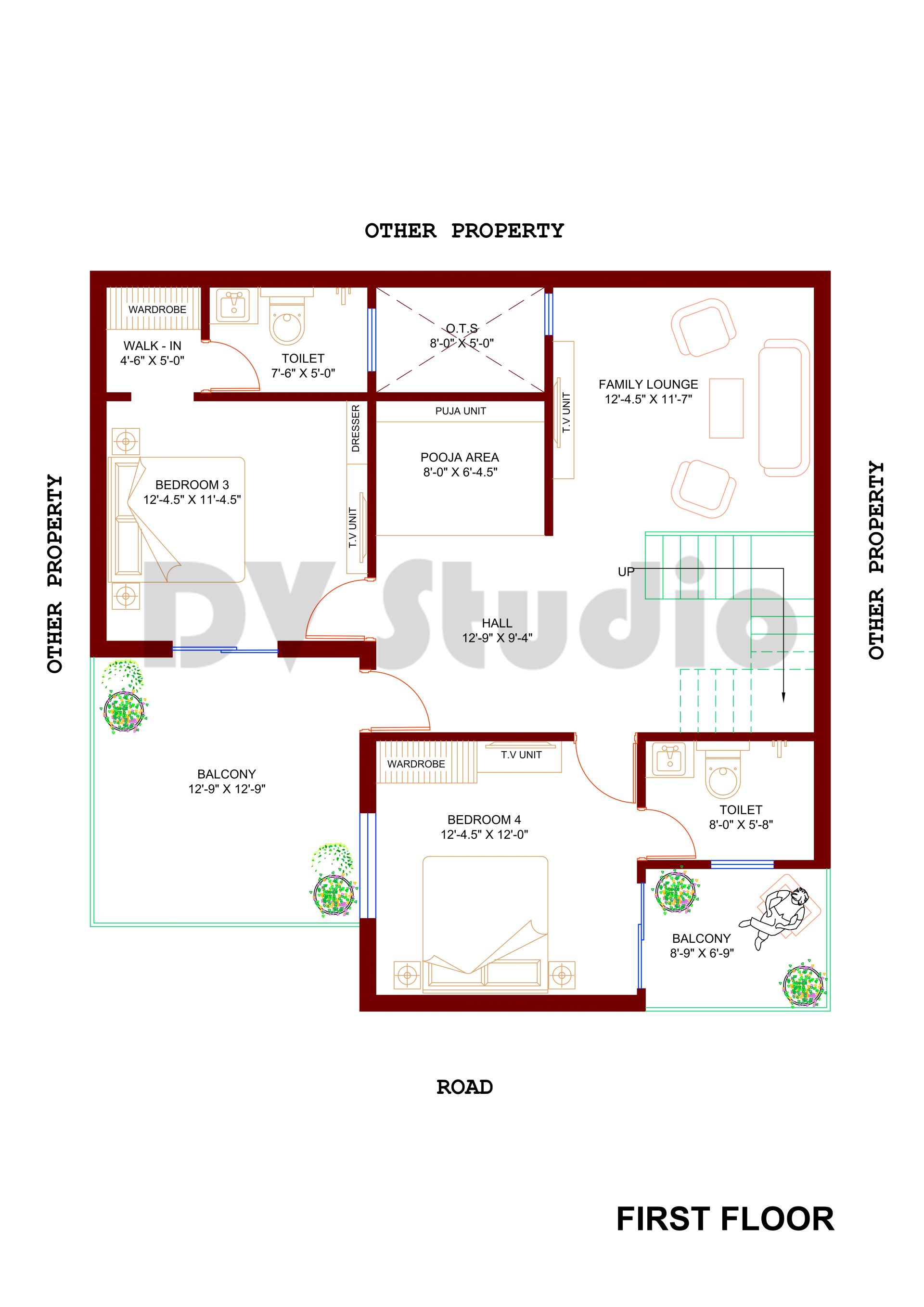 35X35 House Design - DV Studio
