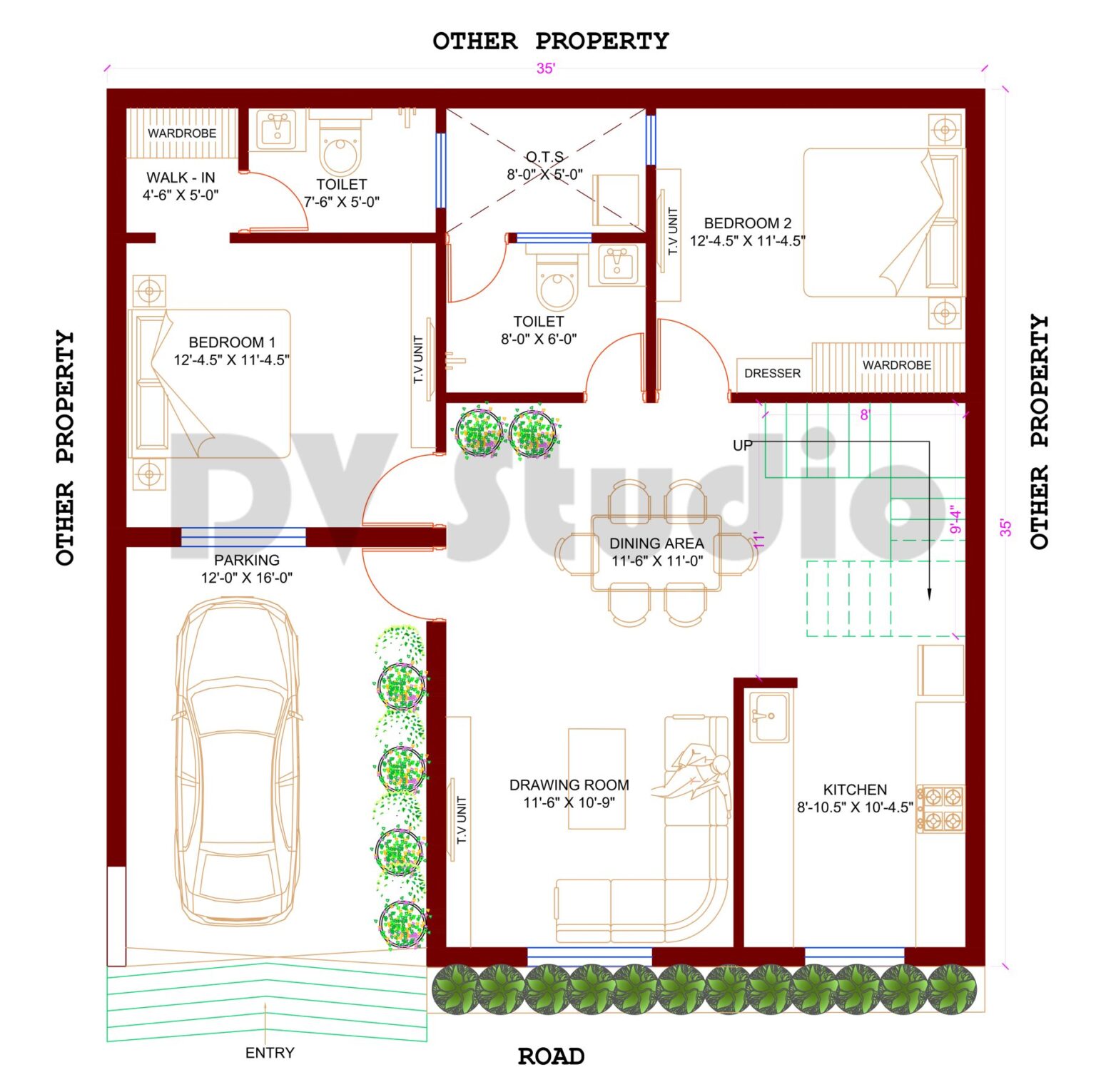 35X35 House Design - Home Decor Ideas