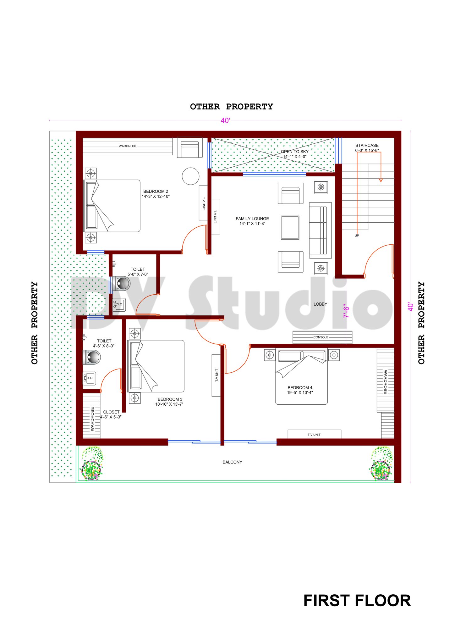 40X40 House Design - DV Studio