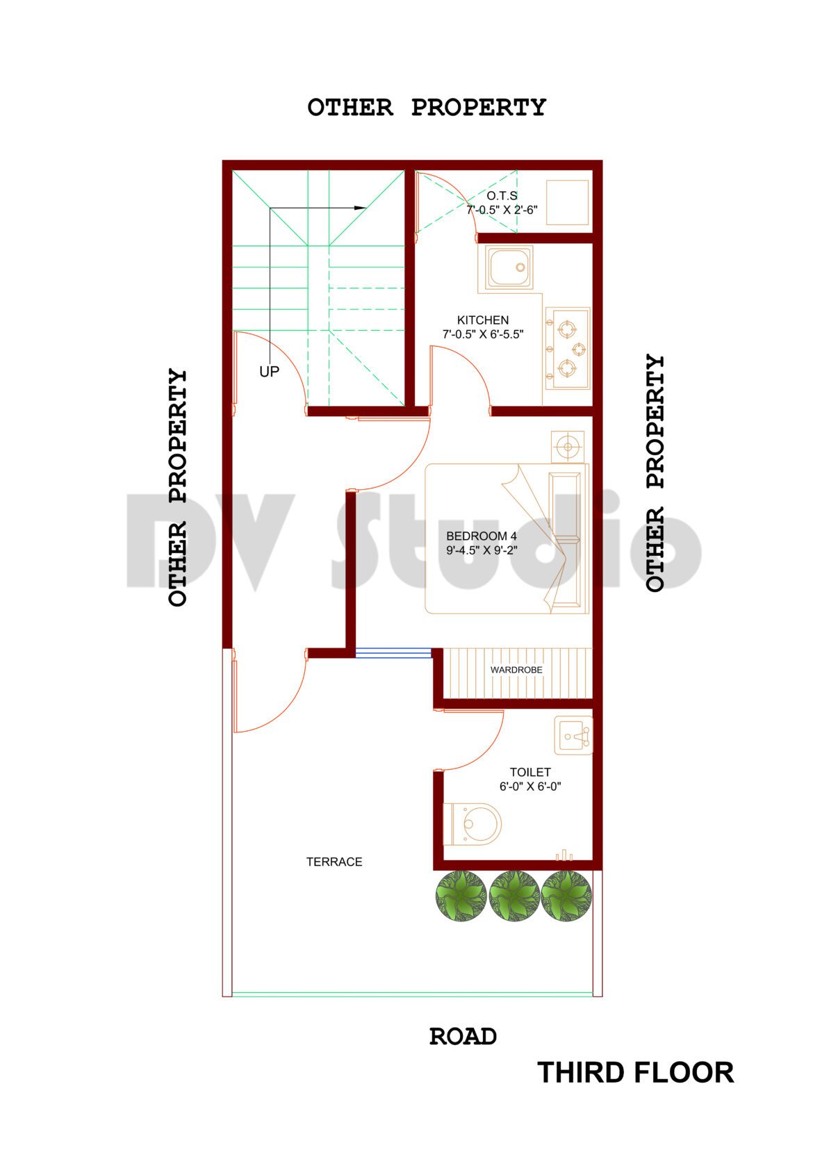 15X30 House Design Option 3 - DV Studio