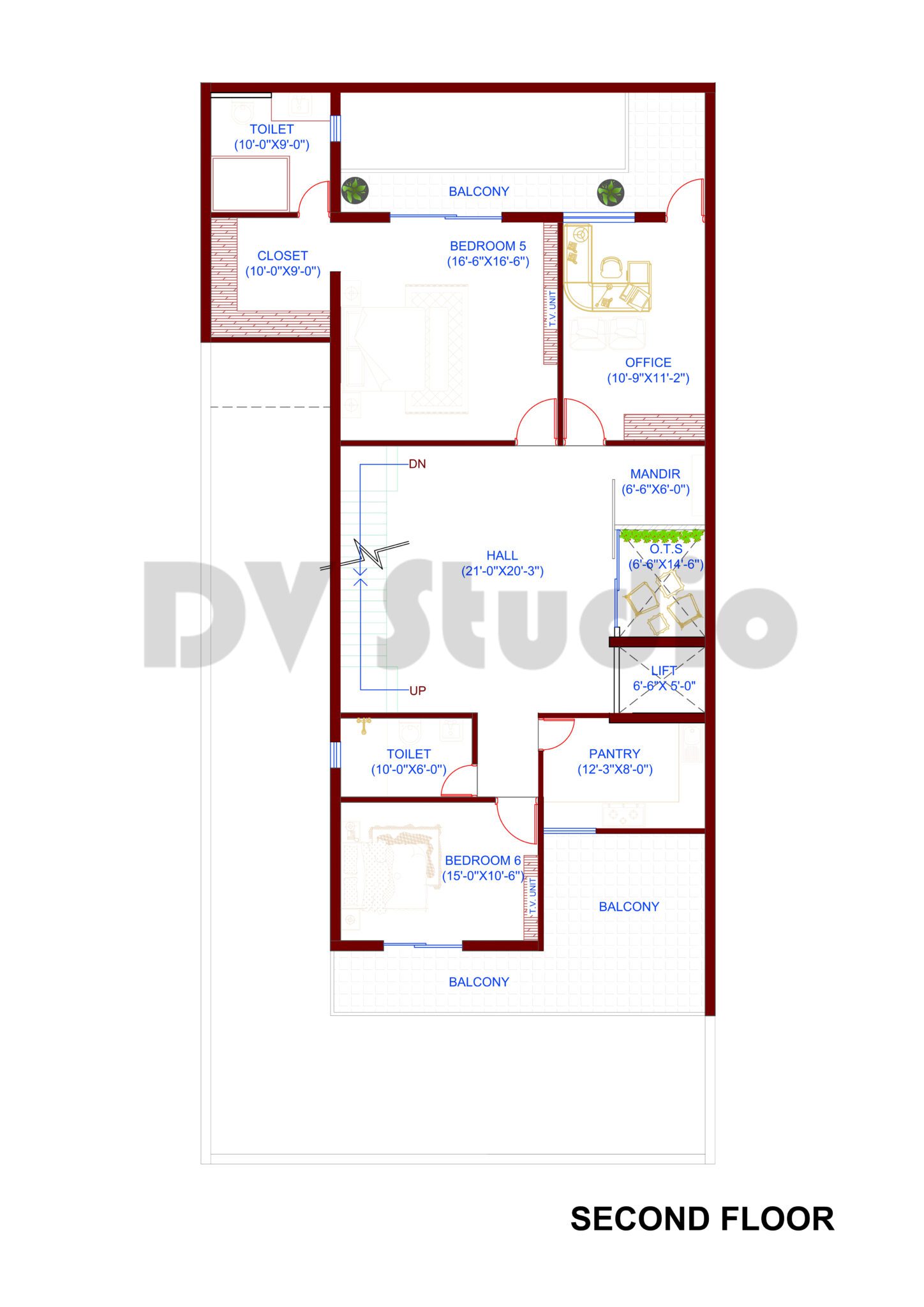 40X80 House Design - DV Studio