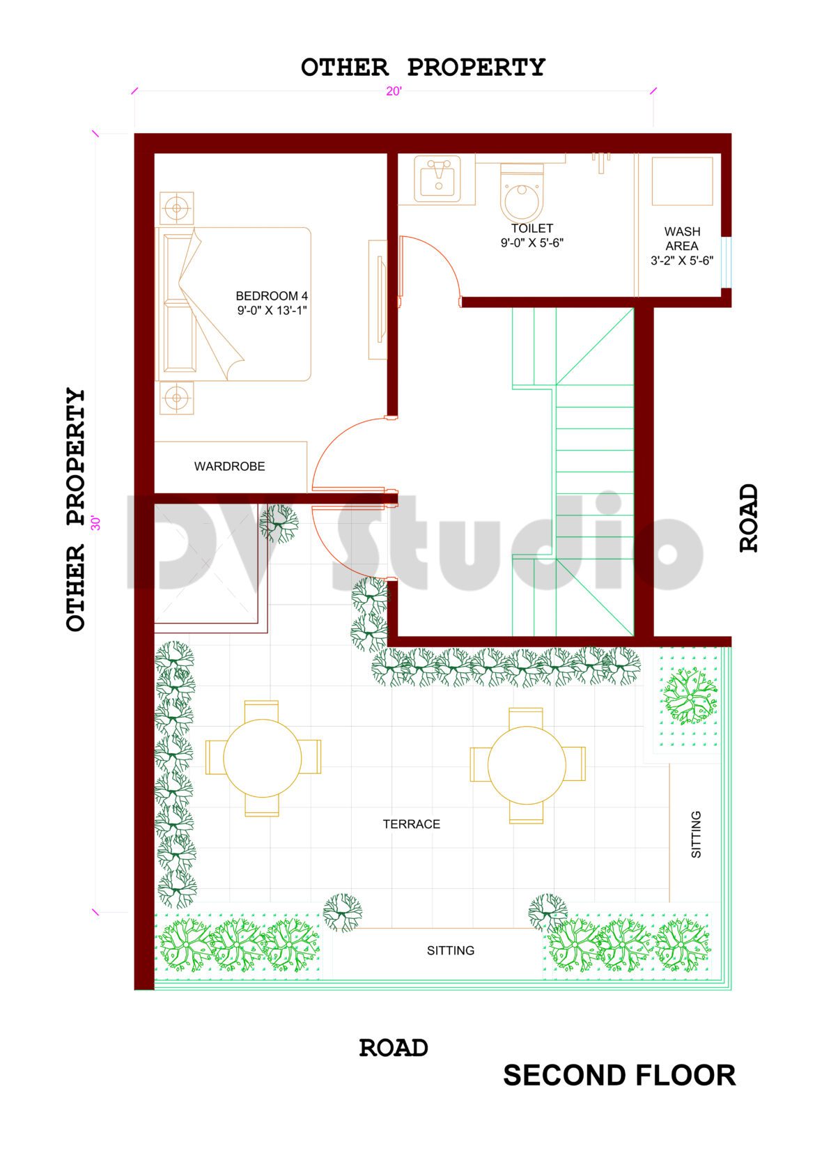 20X30 House Design Option 4 - DV Studio