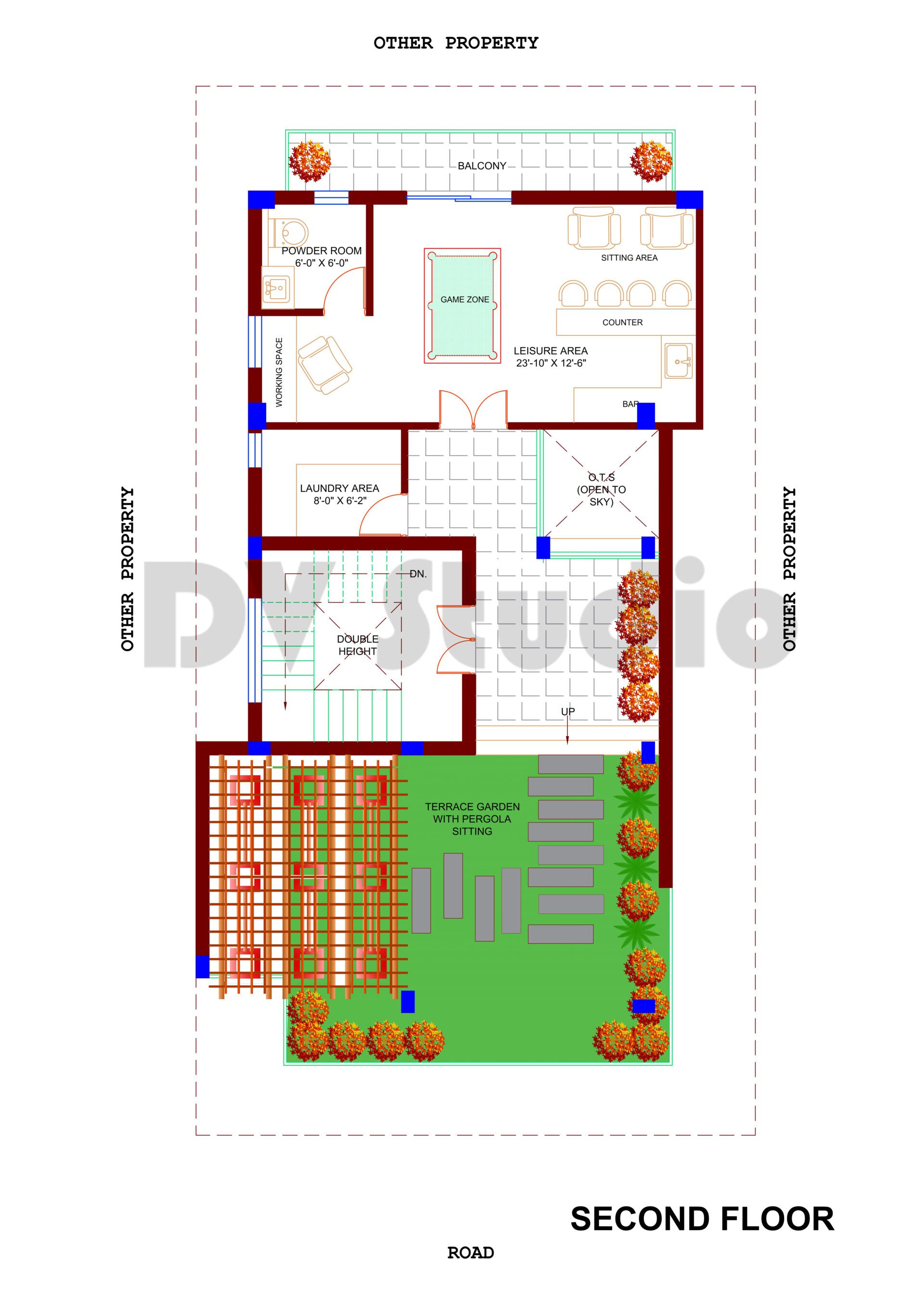 30X60 House Design Option 5 - DV Studio