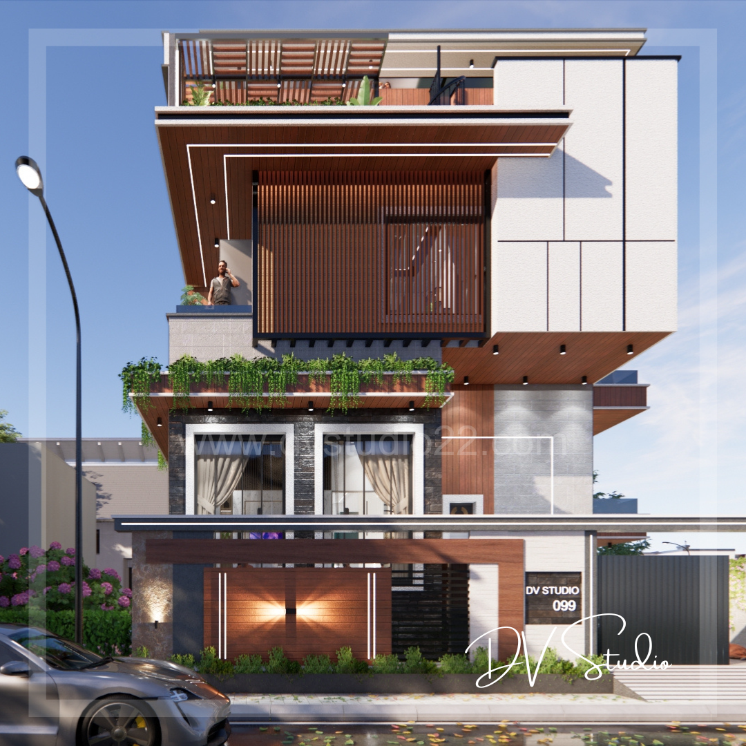 45x40 House Plans Option 2 - 1800 Sqft | 200 Gaj - DV Studio